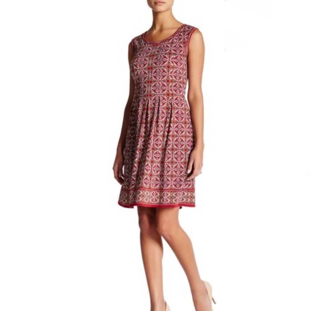 Max Studio Sleeveless Fit And Flare Dress - Gem